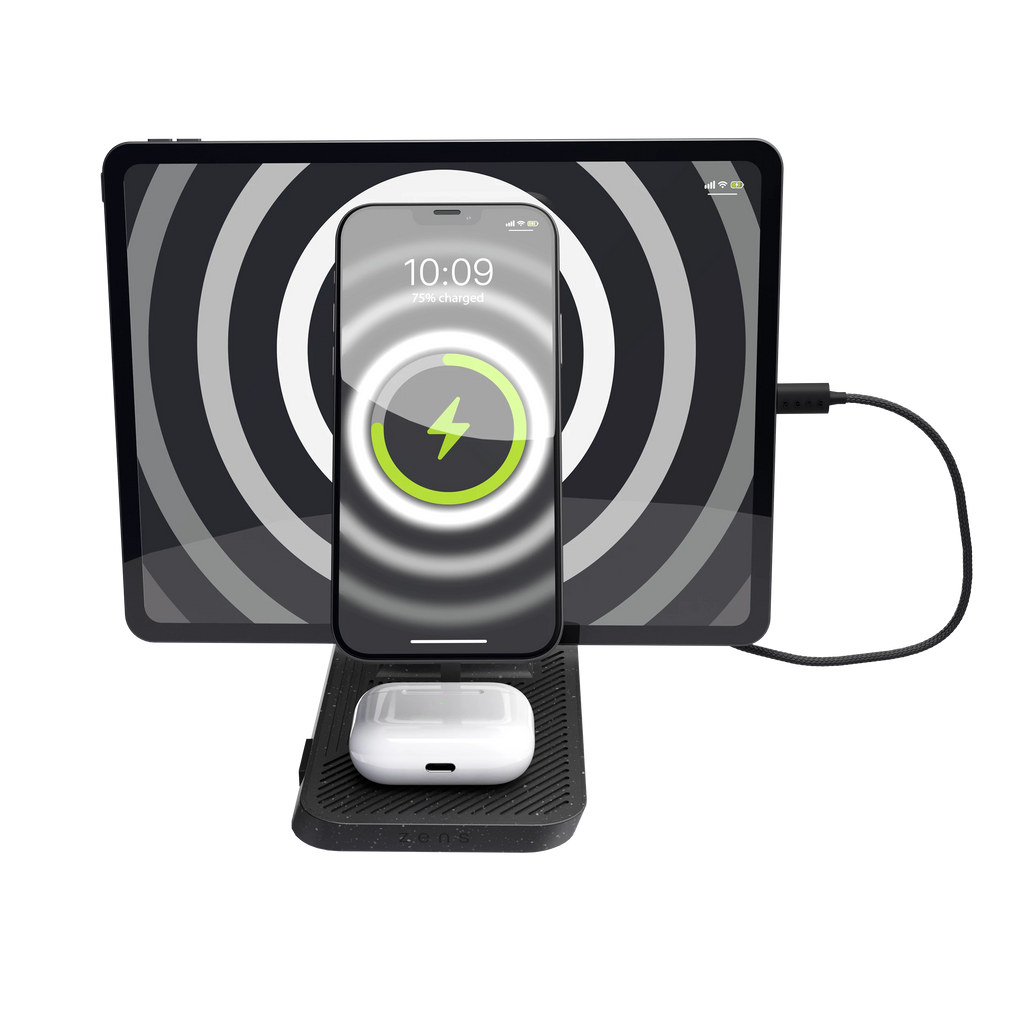 Zens 3-in-1 Moduler Charging station with Ipad Charging Stand, MagSafe ...