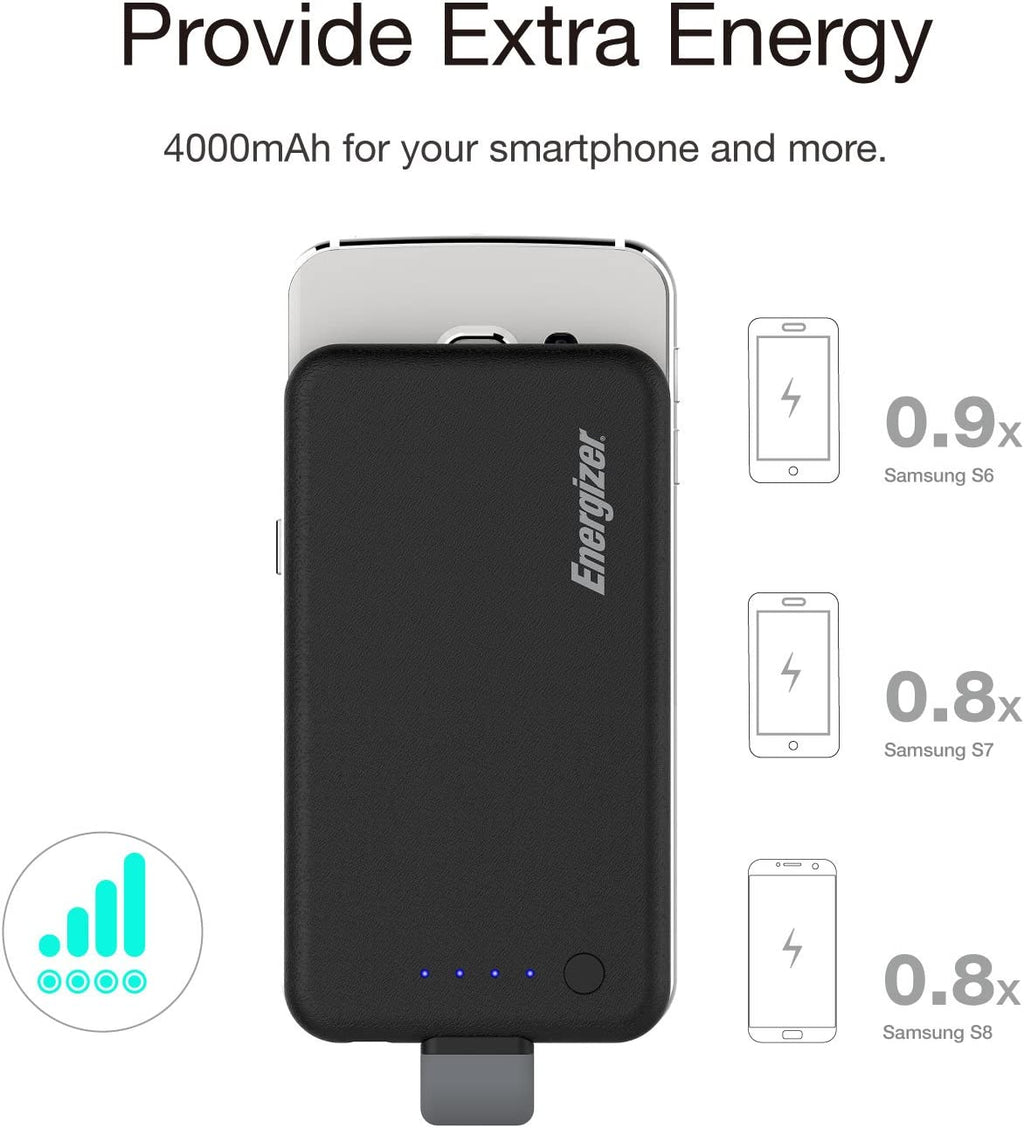 Energizer Power Bank with Built in Lightning connector 4000mAh for App ...