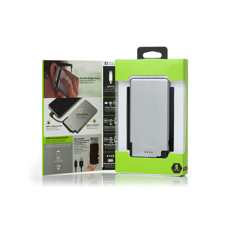Techlink Recharge Ultra Thin PowerBank 3000mAhwith Built-in Lightning ...